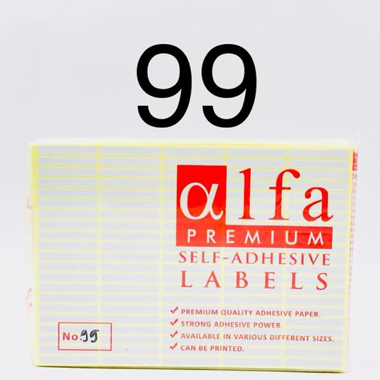 Jual Stiker Sticker Label Nama Undangan Harga Alfa No 99 / 5 mm x 36 mm ...