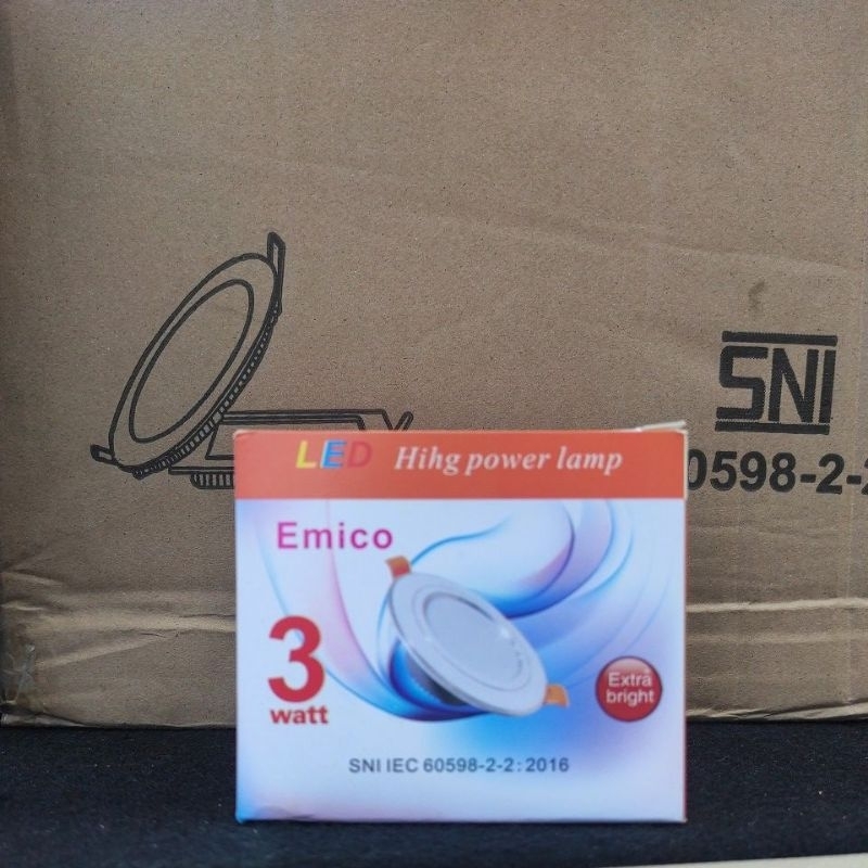 Jual LED IB PANEL 3 WATT MERK EMICO NYALA PUTIH ( Bulat ), Harga per ...