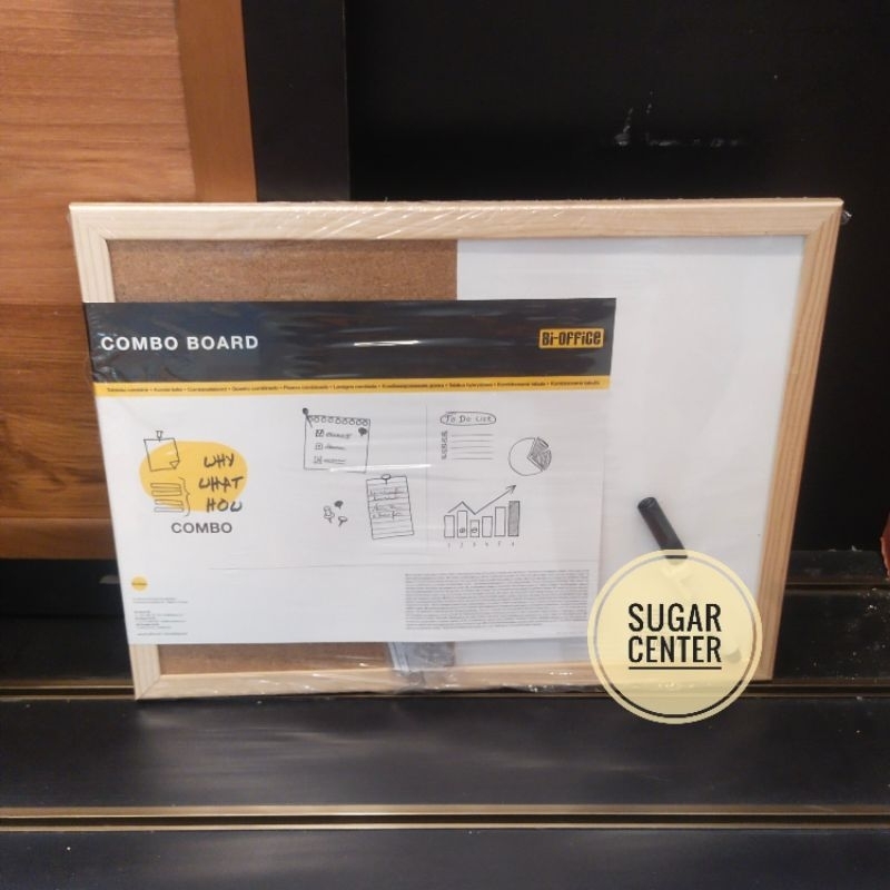 Jual Papan Kombinasi Gabus dan Whiteboard/Cork Board 40x30 cm | Shopee ...