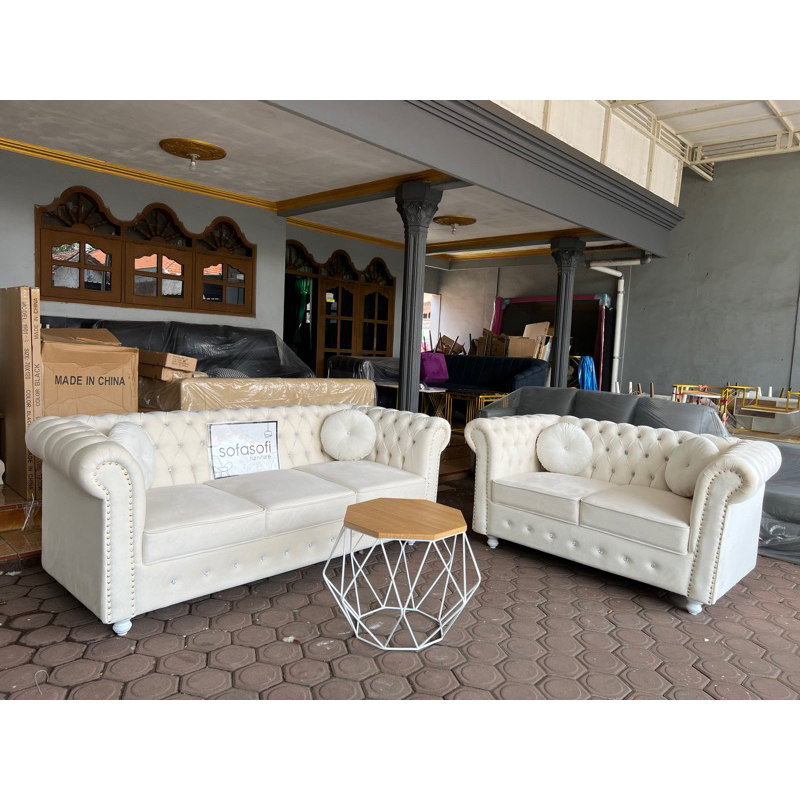 Jual sofa kancing / sofa chesterfield | Shopee Indonesia