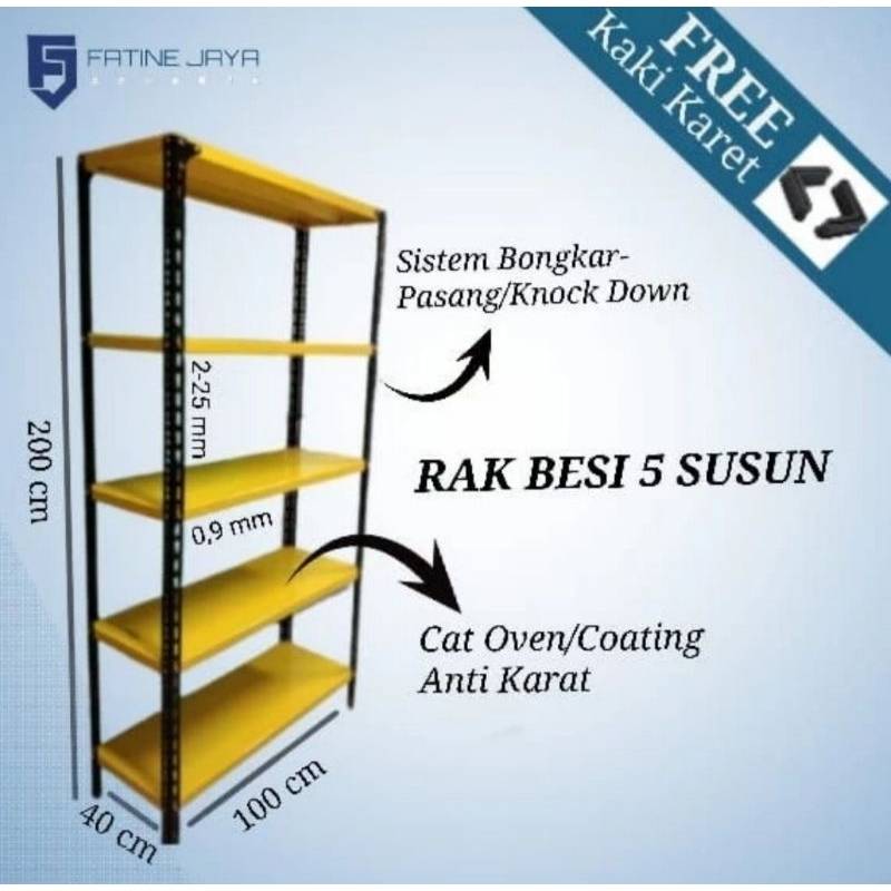Jual rak gudang besi kuning | Shopee Indonesia