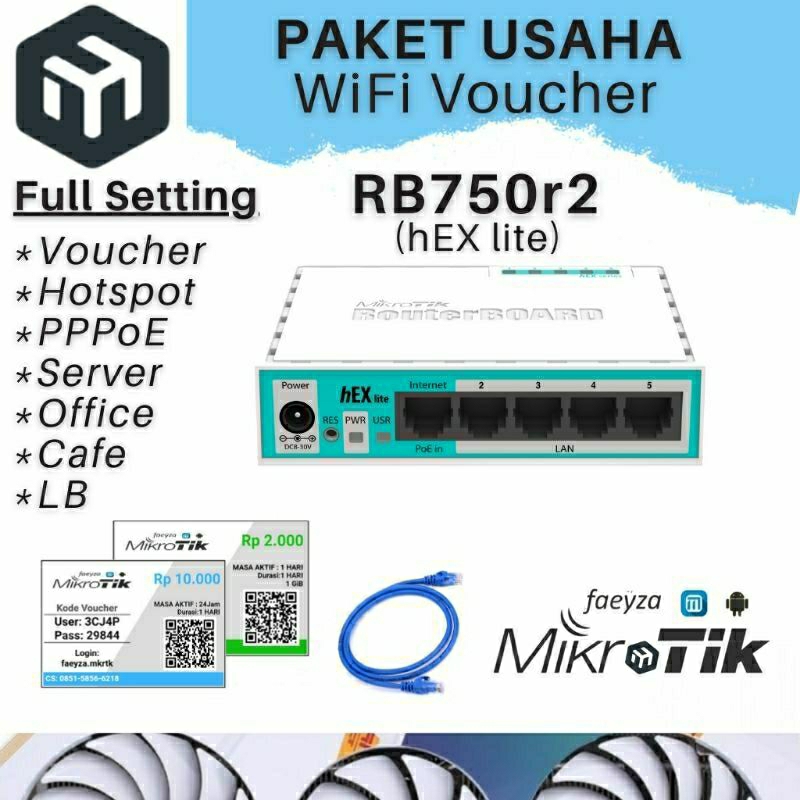Jual Router MikroTik RB750Gr3 hEX-Lite Full Setting Hotspot PPPoE ...