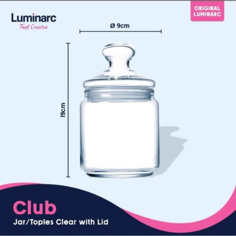 Jual Luminarc Stoples Toples Kaca Kedap Udara / Club Jar With Seal ...