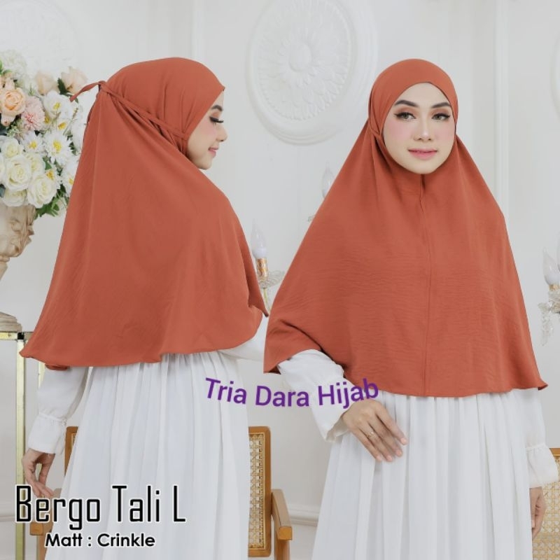 Jual Hijab Instan Crinkle Airflow L/Hijab Instan Tali Cringkel Airflow non pet size L /Bergo ...