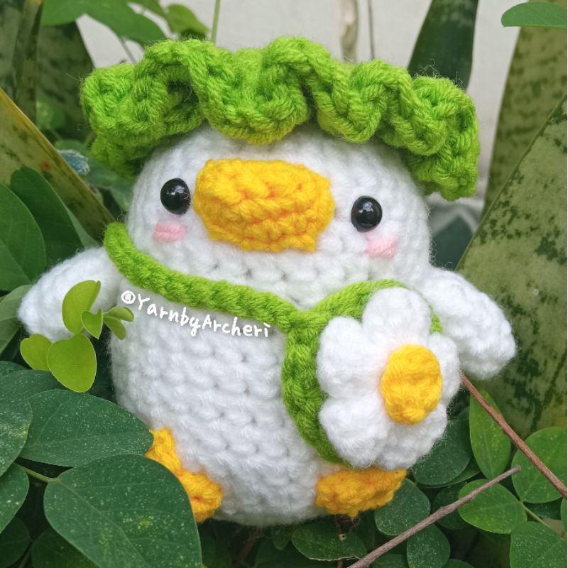 Jual [PRE ORDER] Flower Duck Amigurumi || Boneka Rajut Bebek Bunga Lucu ...