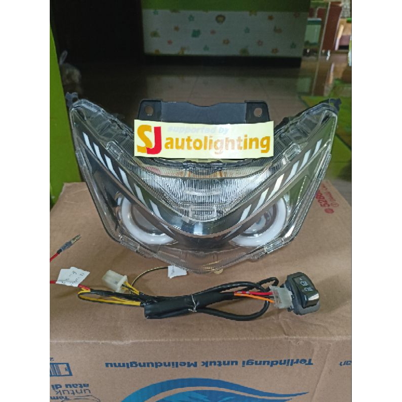 Jual reflektor BEAT DELUXE custom 2 projector | Shopee Indonesia