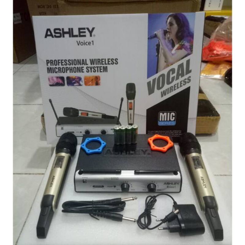 Jual Mic Wireless Ashley Voice 1 Handheld Original | Shopee Indonesia