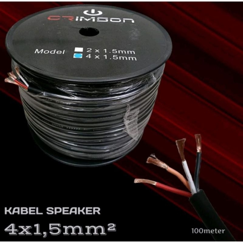 Jual Kabel speaker isi 4 kabel speaker Crimson 4x1,5 full 100 meter ...