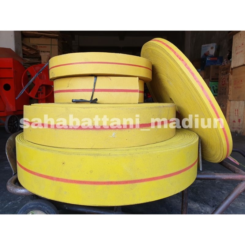 Jual Ban Mesin Diesel / Flat Transmission Belt Kuning / Driving belt ...