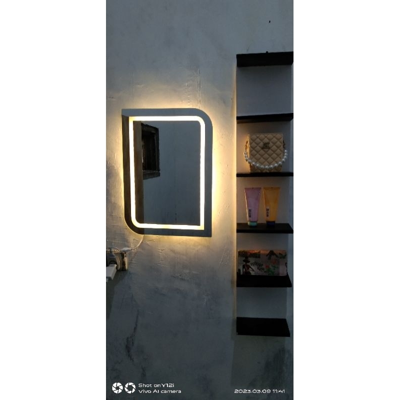 Jual Cermin Led & Cermin Polos Gantung cermin dinding Aesthetic persegi ...