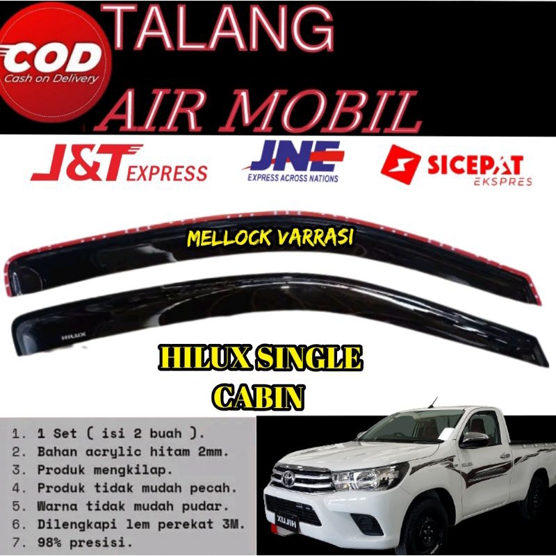 Jual TALANG AIR KUSUS MOBIL TOYOTA HILUX SINGLE CABIN TAHUN 2005-2015 (1 SET) | Shopee Indonesia