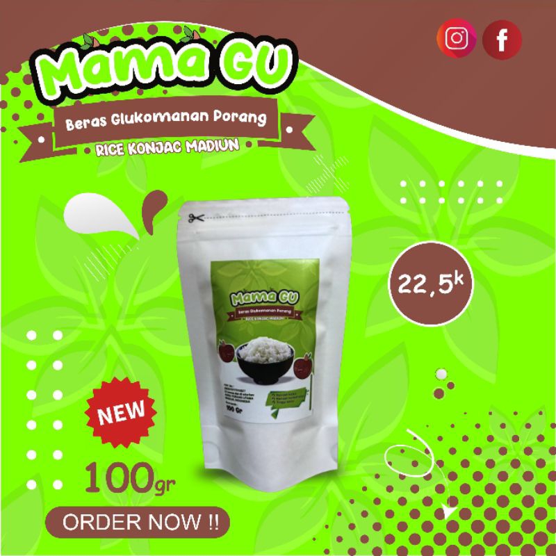 Jual BERAS PORANG MAMAGU 100gr | RICE KONJAC MAMAGU 100gr | Shopee ...