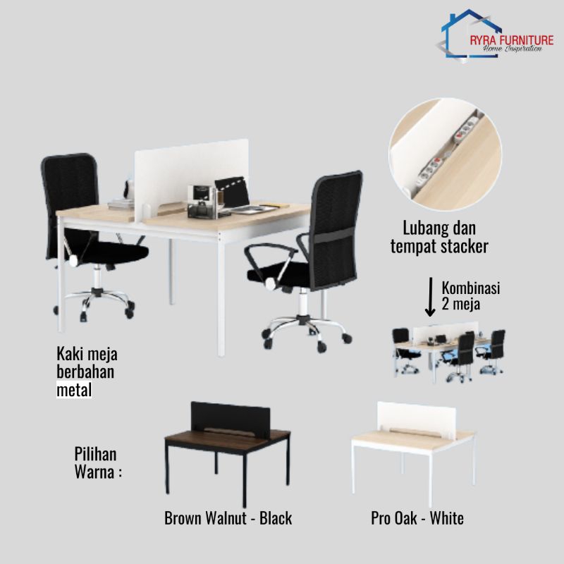 Jual MEJA KERJA DENGAN PENYEKAT - OFISU DK129 - PIRA | Shopee Indonesia