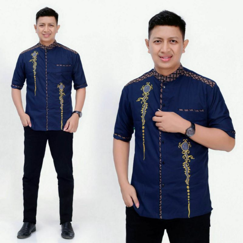 Jual Koko Bordir Batik Lengan Pendek - Baju Koko Pakistan Terbaru ...