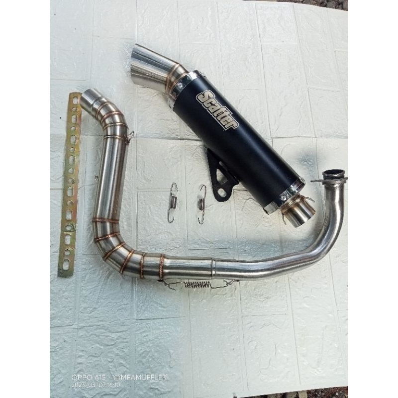 Jual knalpot racing corong Thailand hitam cobra tinggi free laser nama ...