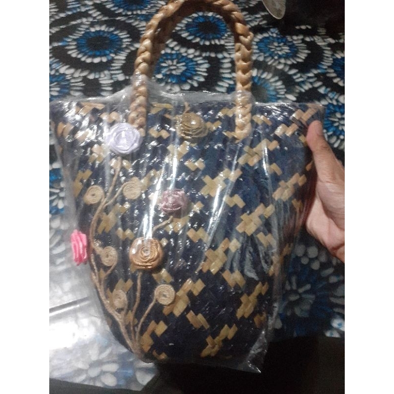 Jual TAS PURUN KHAS KALIMANTAN MOTIF BUNGA | Shopee Indonesia