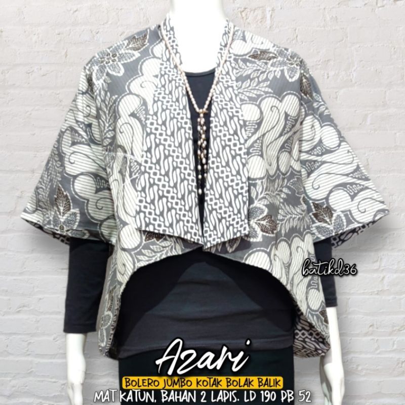 Jual Grosir Bolero batik wanita jumbo murah tebal motif Bolak balik ...