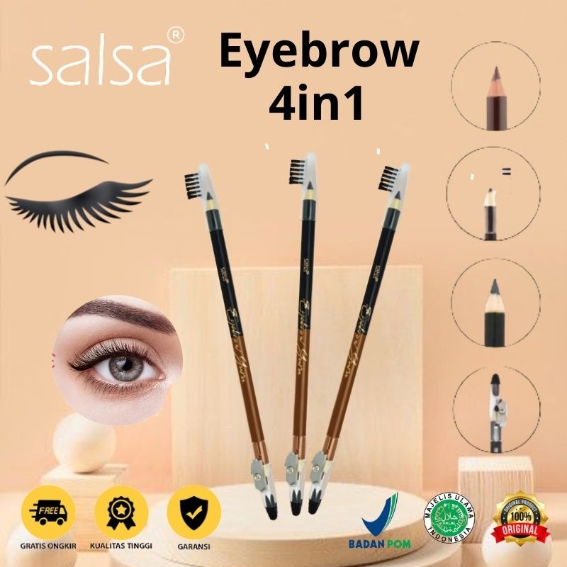 Jual Salsa Eyebrow Guru Pencil Alis 4in1 | Shopee Indonesia