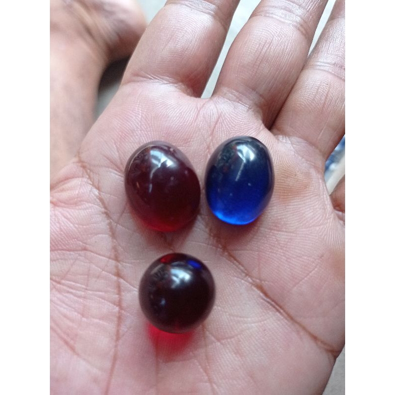Jual batu lepasan cyclop blue an red obsidian king safir dan king rubi ...