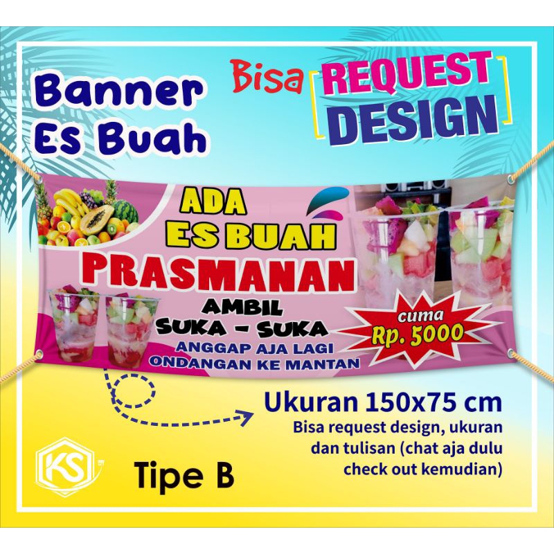 Jual Banner Es buah prasmanan 150x75cm | Shopee Indonesia