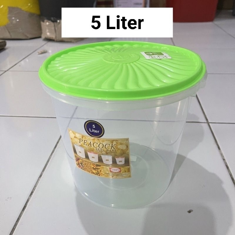 Jual toples kerupuk toples plastik shinpo kapasitas 5 liter | Shopee Indonesia