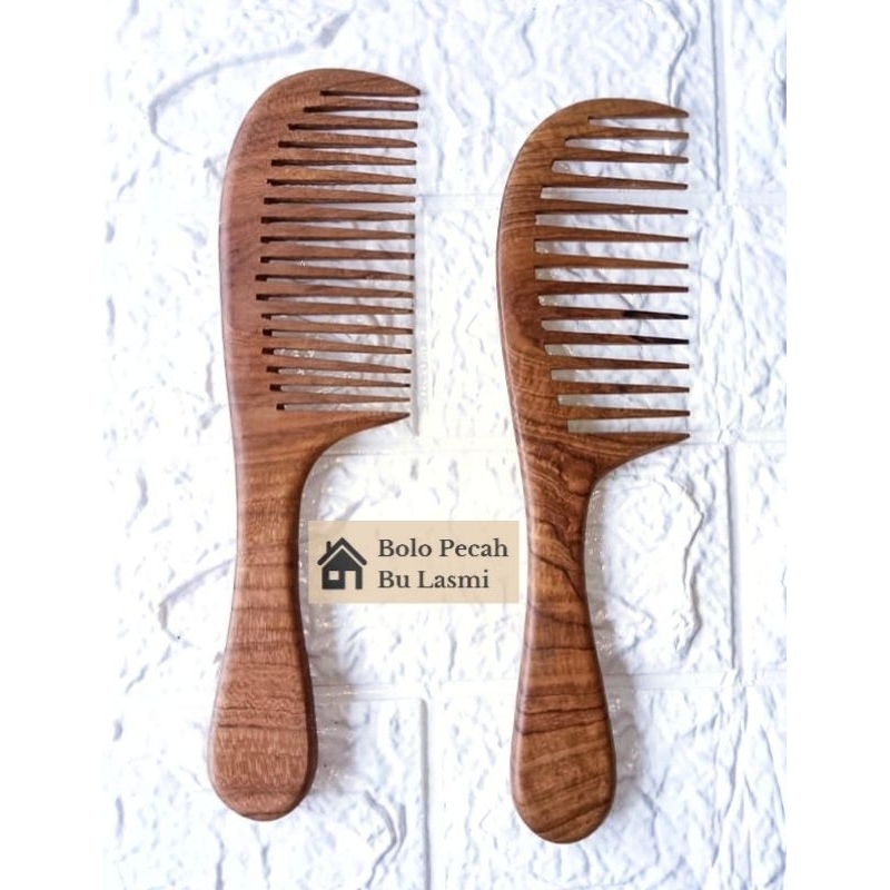 Jual Sisir Kayu Jati / Sisir Kesehatan / Sisir Unik Aesthetic / Sisir ...