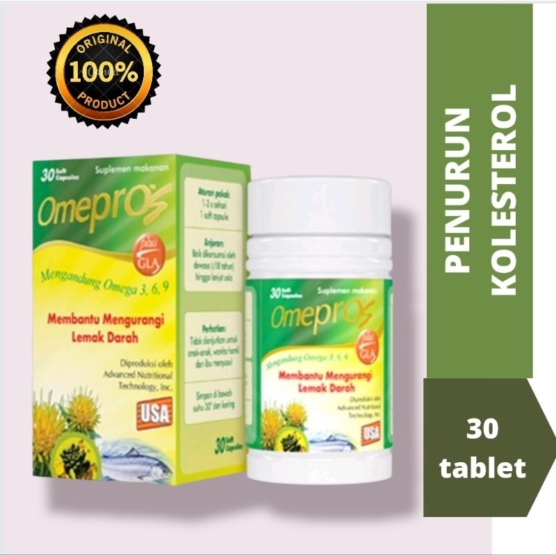 Jual Omepros soft kapsul isi 30/ penirun kolesterol/ suplemen makanan ...