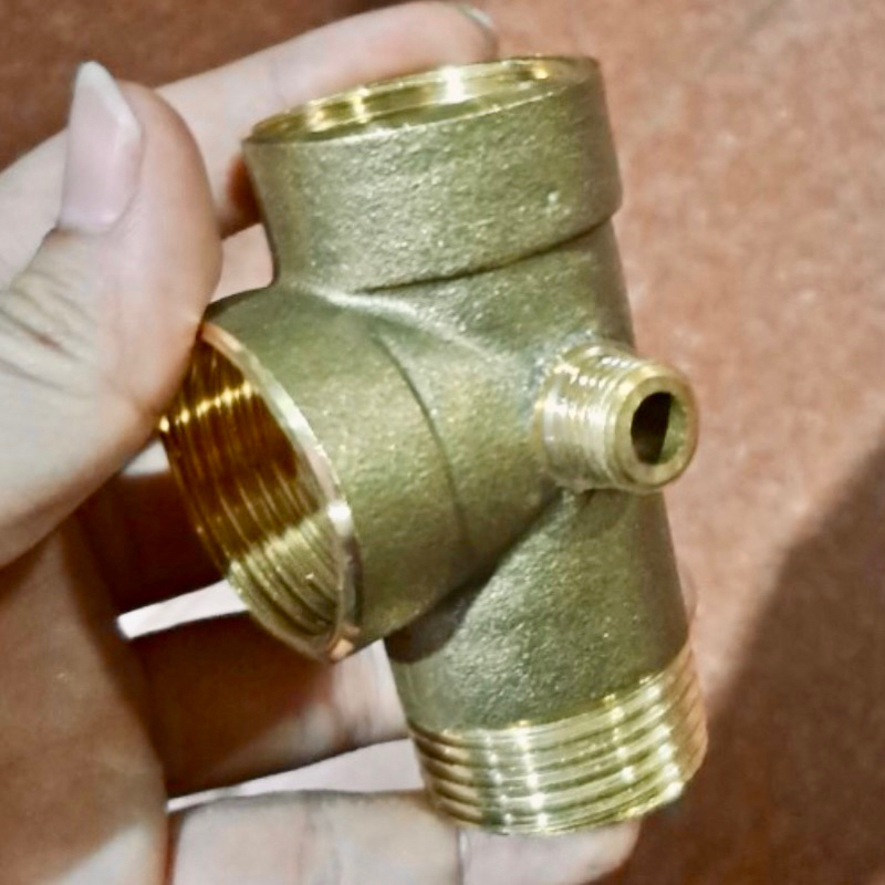 Jual Tee kuningan asli 1”inci Sambungan tangki otomatis pompa air 4 ...