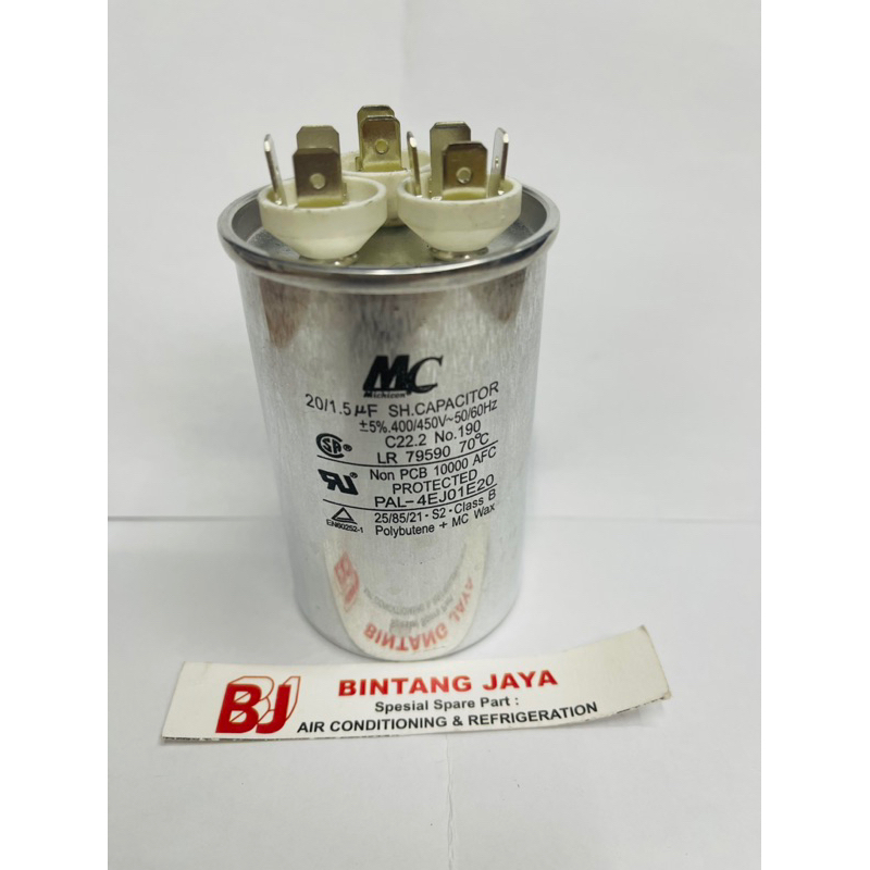 Jual Capasitor ac 3kaki 25+1.5 uf mikro MC Kapasitor LG Panasonic | Shopee Indonesia