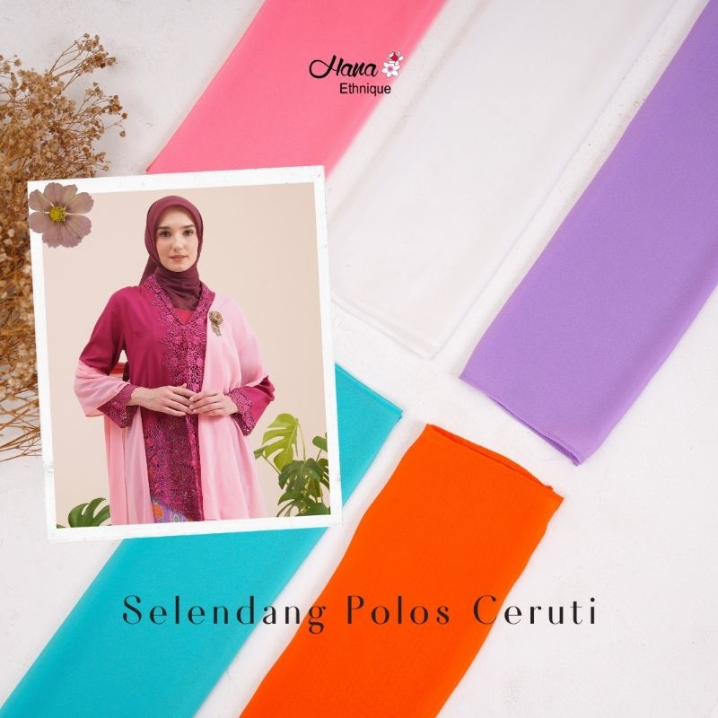 Jual Selendang Polos - Hana Ethnique - Bahan Ceruti (Pilih Warna ...