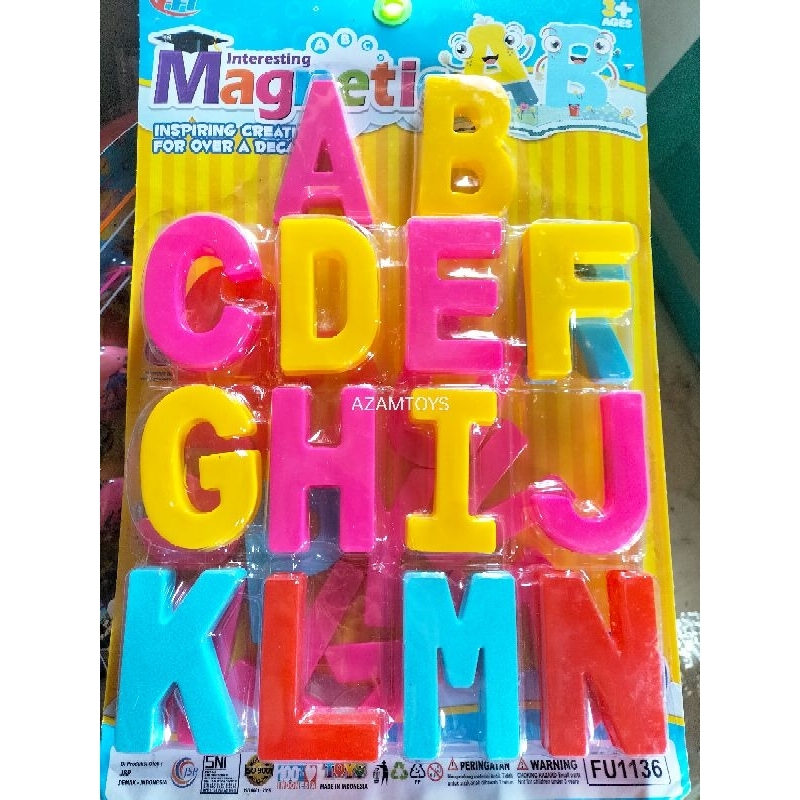 Jual mainan HURUF ABC-Z&ANGKA MAGNET,UKURAN BESAR,BISA DITEMPELKAN DI ...