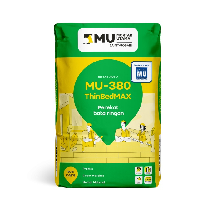 Jual MU 380 Mortar Utama Semen Instant Perekat Lem Bata Ringan Hebel ...