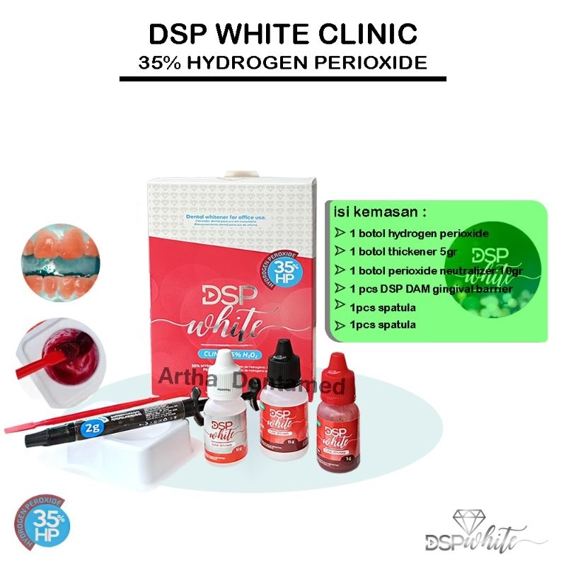 Jual DENTAL DSP WHITE CLINIC 35% HYDROGEN PEROXIDE / BAHAN BLEACHING OFFICE / DENTAL WHITENING ...