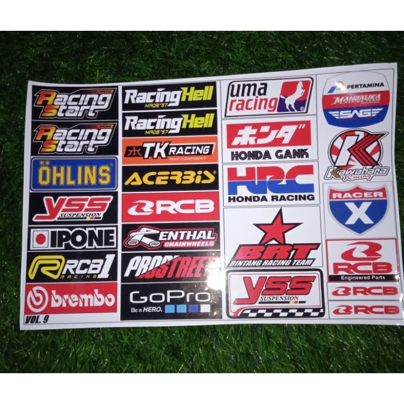 Jual Stiker Logo Sponsor Ternama Sticker Pack Racing Stiker Motor Harga ...