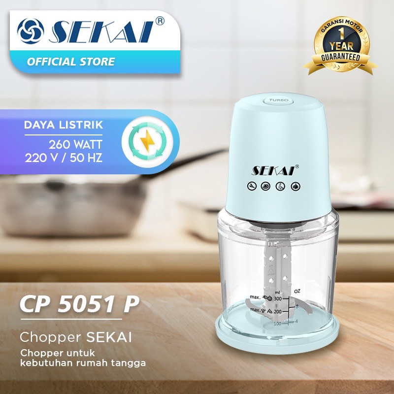 Jual Sekai Chopper penggiling daging CP-5051P 500ML | Shopee Indonesia