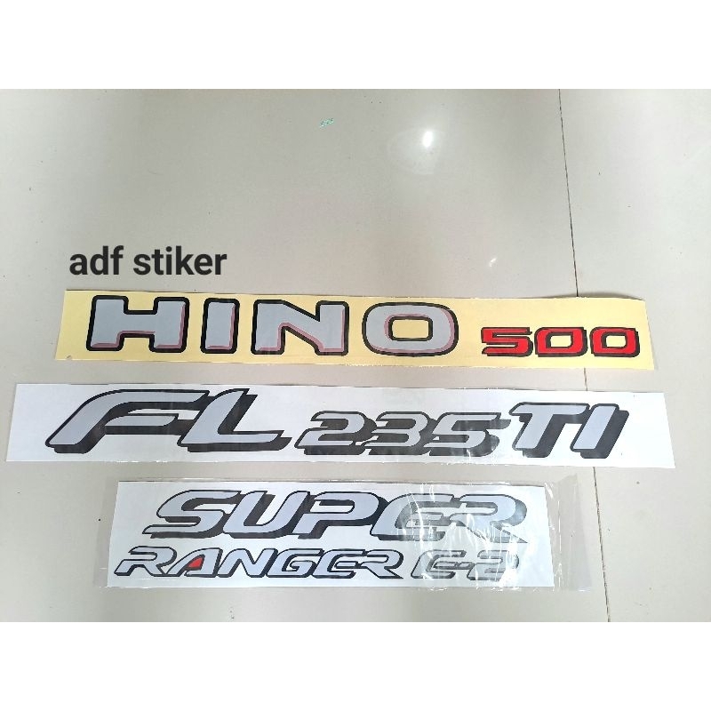 Jual Stiker Hino 500 Fl 235 ti Super ranger / stiker hino 500 fL235Ti ...