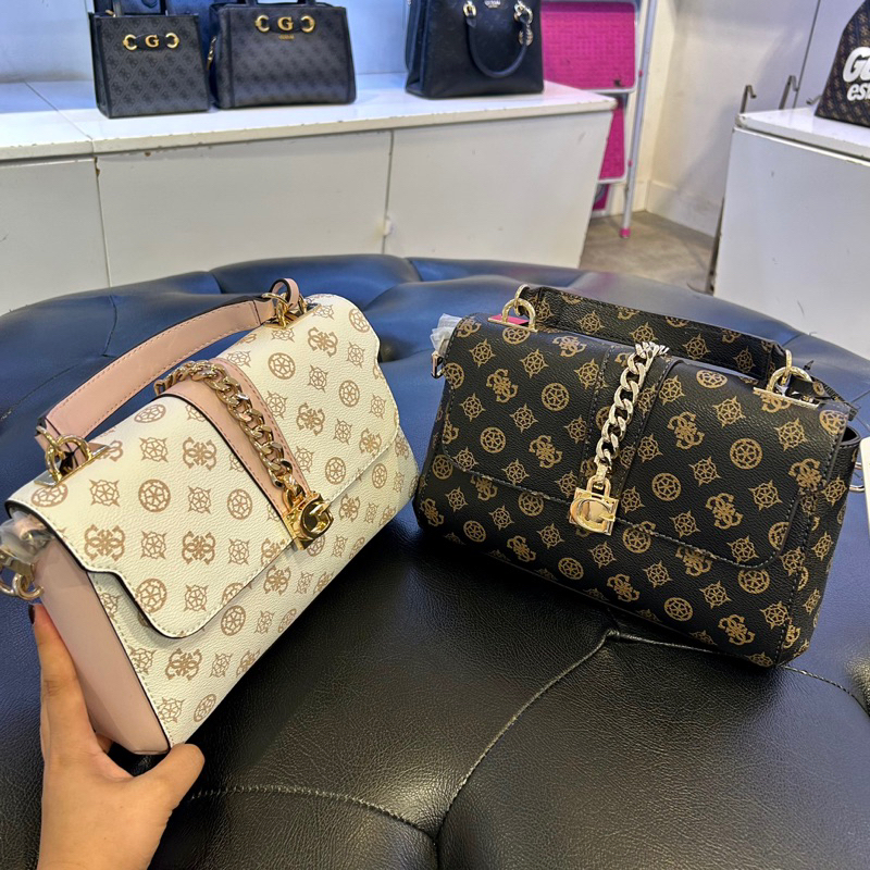 Jual Tas Guess Ori TIBERIA TOP HANDLE FLAP | Shopee Indonesia