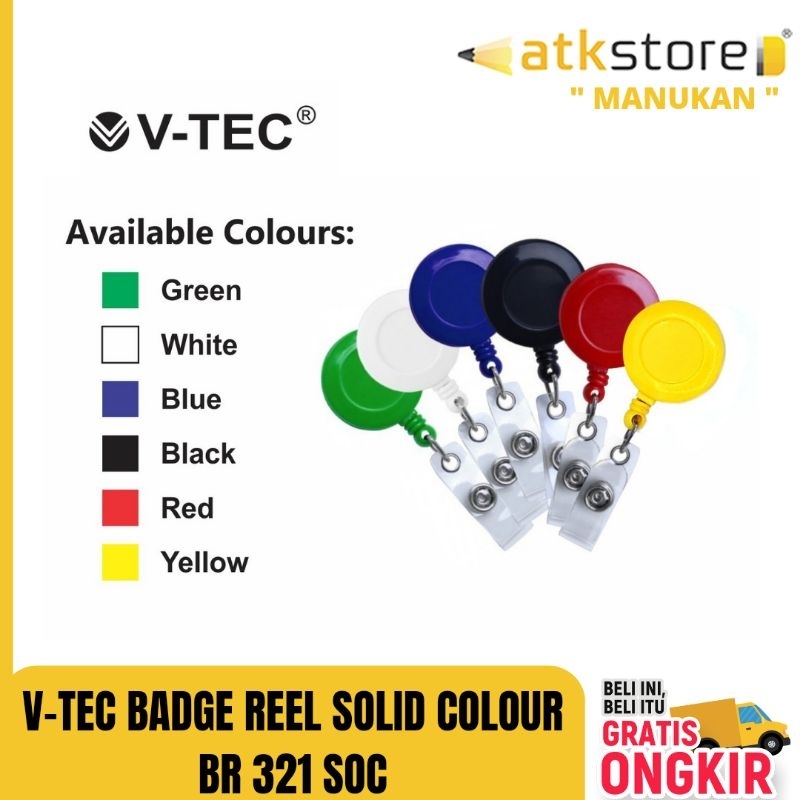 Jual Jepitan Id card V-tec Badge Rail / Yoyo id Card type BR 321 SOLID ...