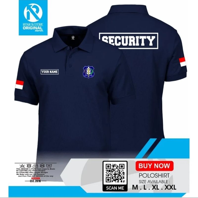 Jual BAJU POLO KERAH SECURITY NEW MODEL KOTAK FREE NAMA DADA | Shopee ...