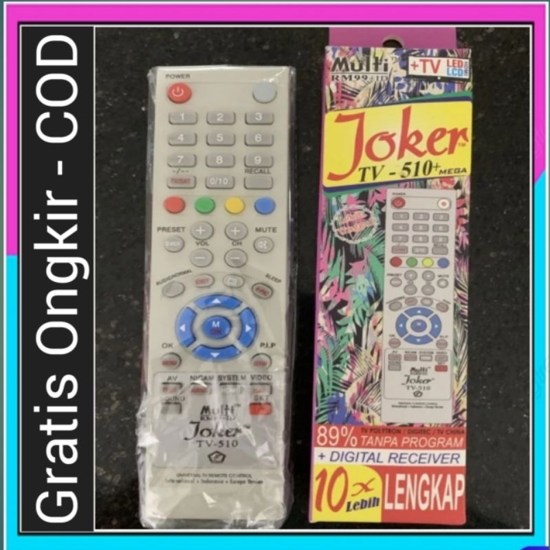Jual Remote TV Multi RM99+ID Joker TV-510+ Giga | Shopee Indonesia