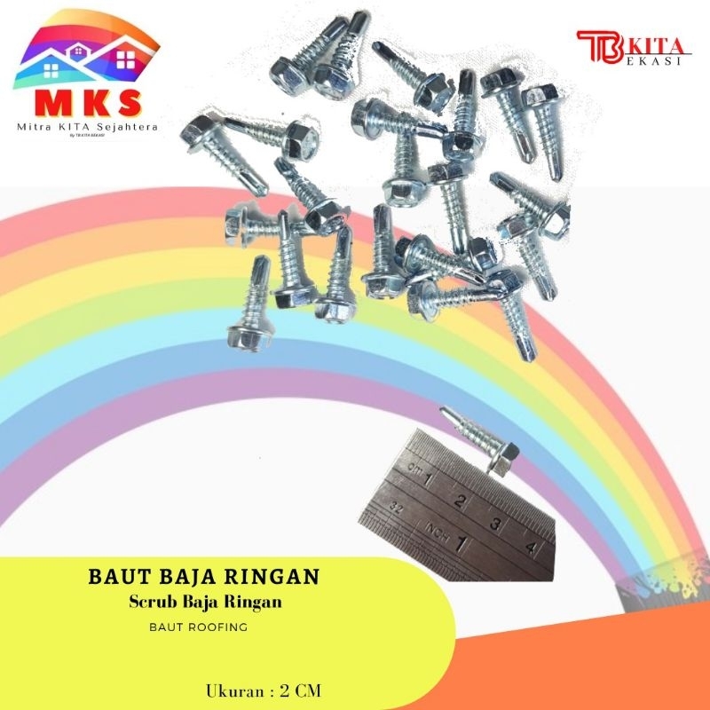 Jual BAUT BAJA RINGAN 10x19 (2 cm)/ BAUT ROOFING 10x19 (2cm) / ROOFING ...