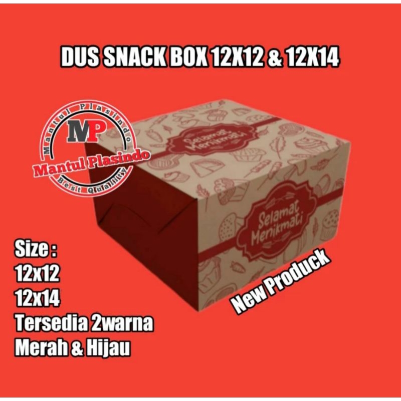 Jual isi 100pcs Dus Snack Box / Dus Kraff Polos 12x12 & 12x14 / Dus ...