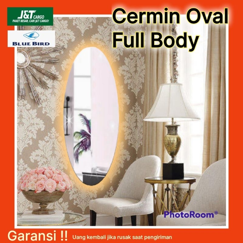 Jual Cermin Oval Kaca Jumbo Besar Dinding tempel Lampu Led Wastafel ...