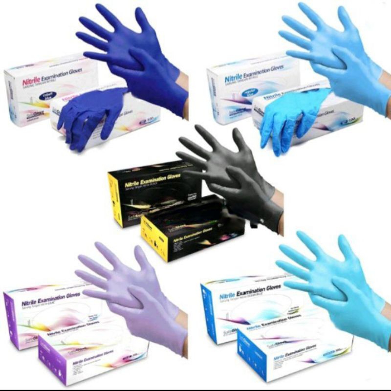Jual NITRILE SARUNG TANGAN WARNA MEDIS LATEX ISI 100PCS NITRILE ...