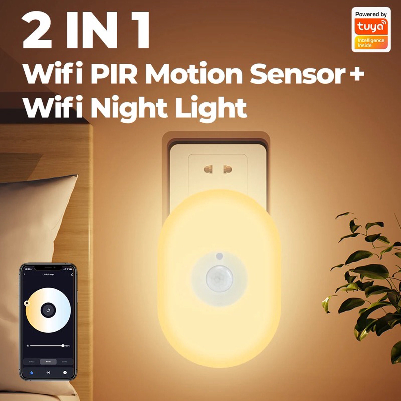 Jual SMATRUL Lampu Pintar Tuya Wifi Smart Led Night Light PIR Motion ...