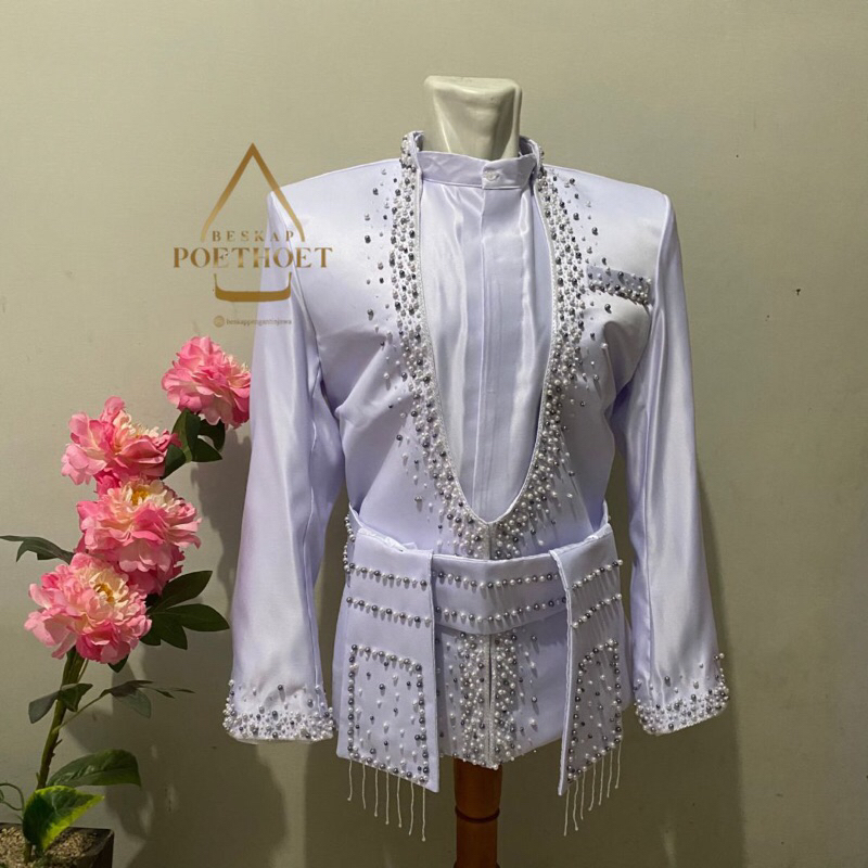 Jual Beskap jas akad nikah pengantin basofi sunda model resky set peci ...