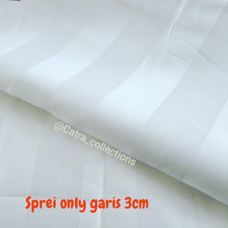 Jual Sprei Only Garis putih Dobby TC 300 | Sprei saja tanpa sarung ...