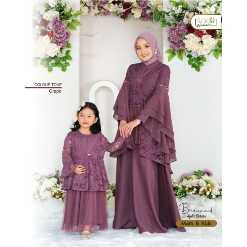 Jual Bridesmaid Ayla series mom & kids by Isa attire (pre order ...