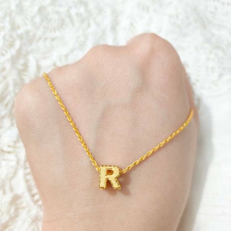 Jual Set Kalung dan Liontin Inisial Huruf R Koleksi Josean Elegant Kado ...