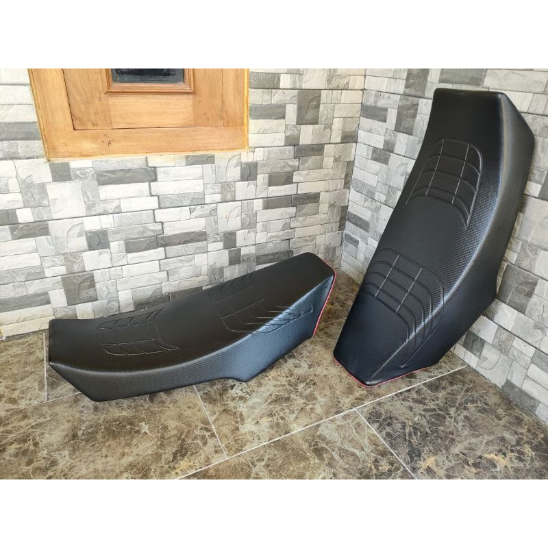 Jual Jok RX King Prau Kulit Pres Hitam Lis Merah - Jok Motor RX King ...